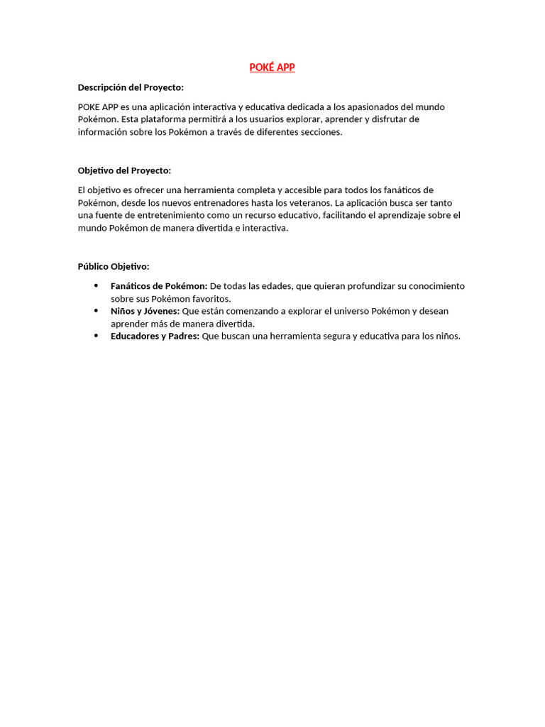 Poke App: Guía Interactiva Pokémon | PDF | Aplicación movil | Pokémon