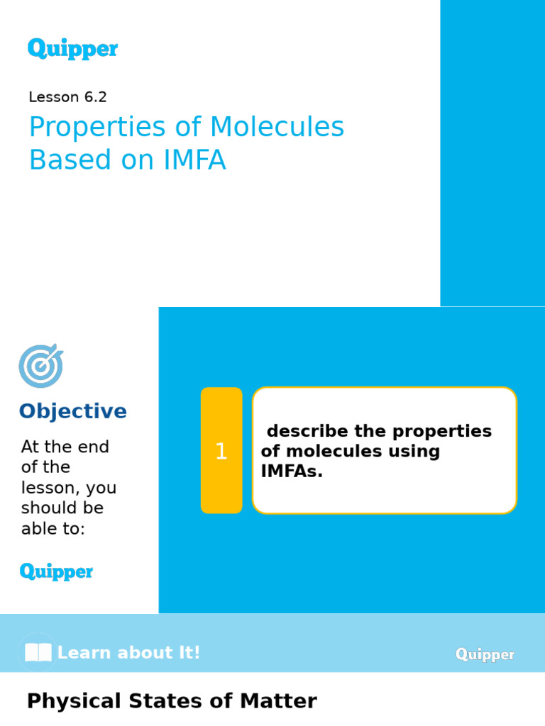 Physical Science SHS 6.2 Properties of Molecules Based On IMFA | PDF | Liquids | Solubility