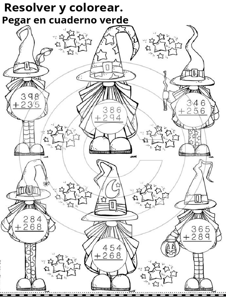 Resolver y Colorear. | PDF