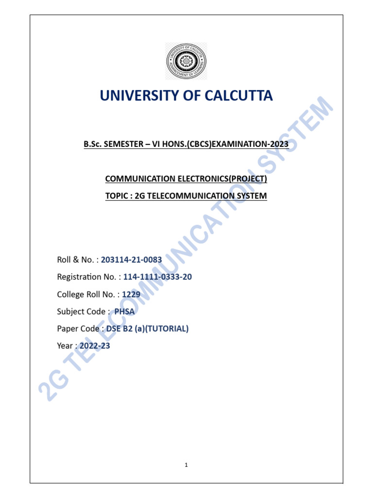 2g Telecommunication System | PDF | Data Transmission | Radio Resource Management