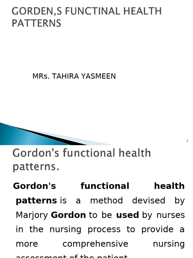 Gorden, S Functional Health Patterns | PDF | Urinary Incontinence ...