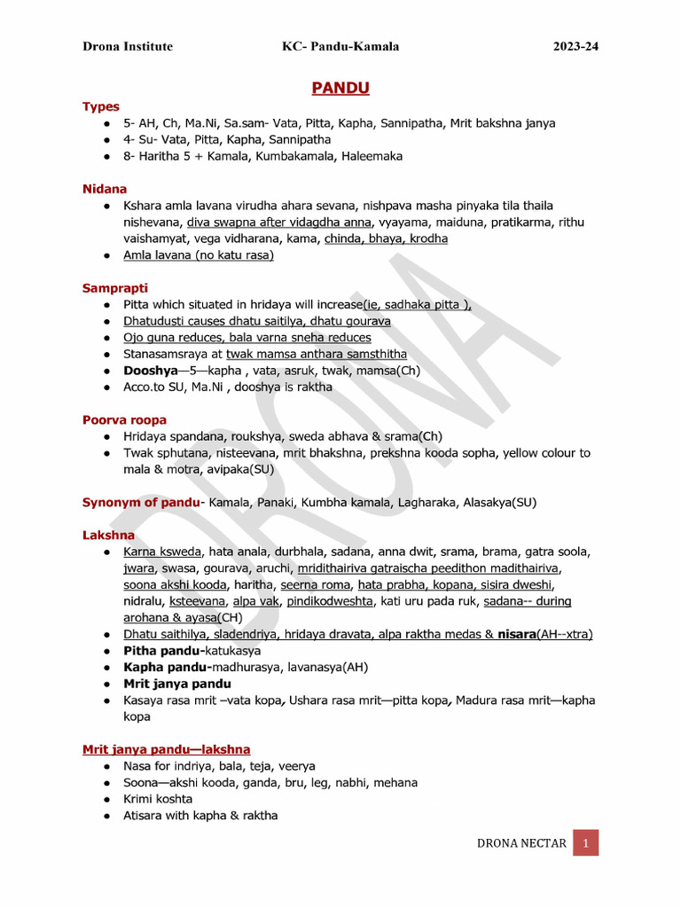 11907500339drona Pandu-Kamala Note | PDF