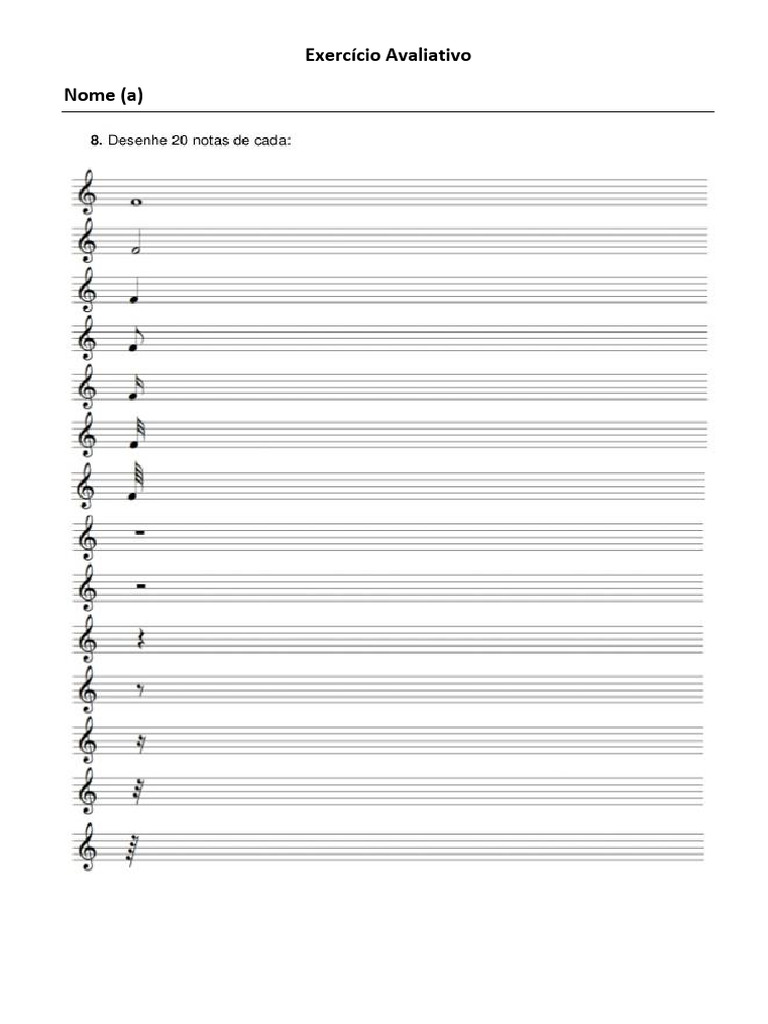 Exercícios Sobre Compasso Musical | PDF