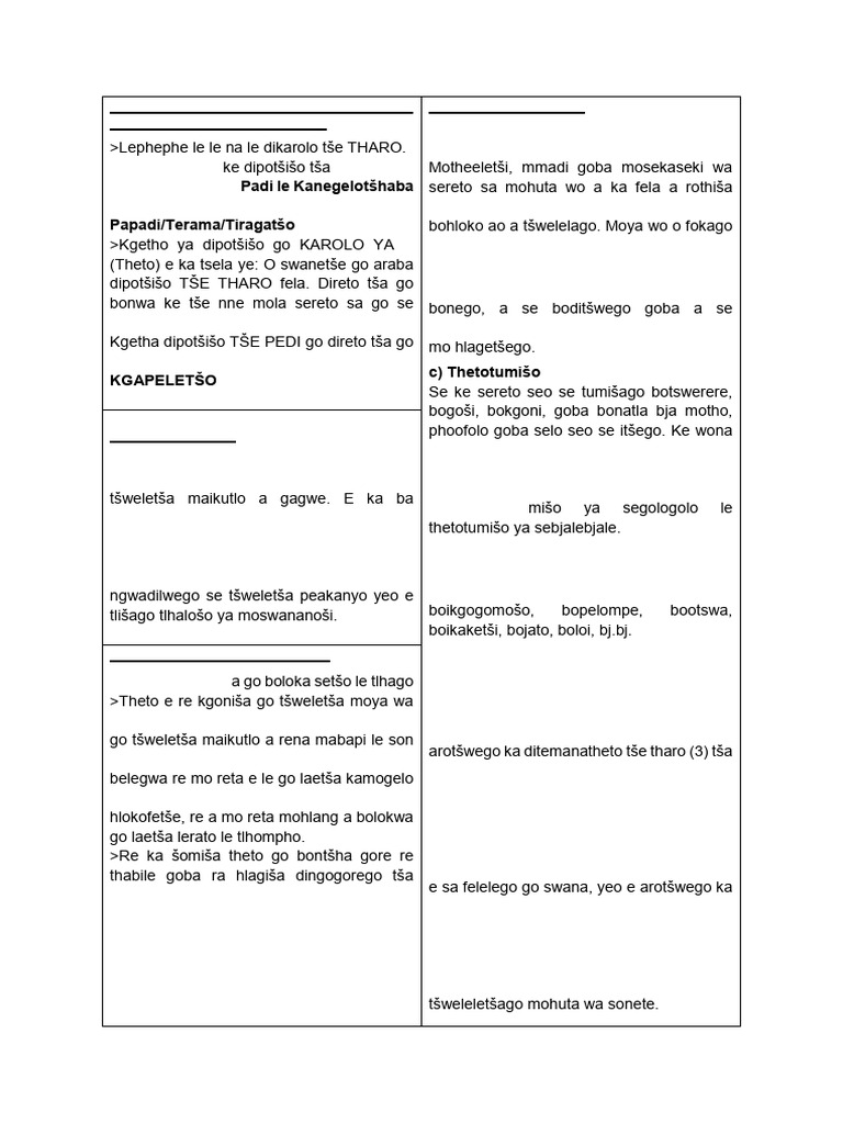 THUTO YA THETO MPHATO WA 10 and 11 | PDF | Southern Africa | Languages Of Africa