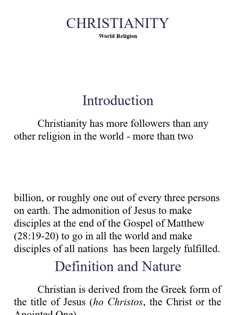 Overview of Christianity's Origins and Beliefs | PDF | Jesus ...