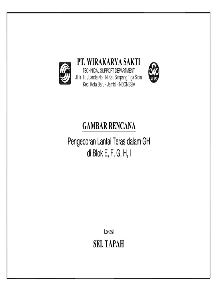 Gambar Pengecoran Lantai Teras Dalam GH Di Blok F, G, H, I | PDF