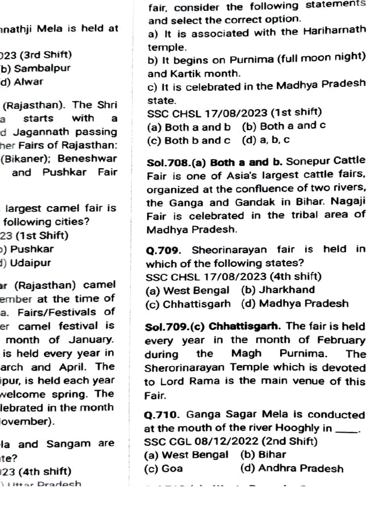 Rajasthan's Major Fairs and Festivals | PDF