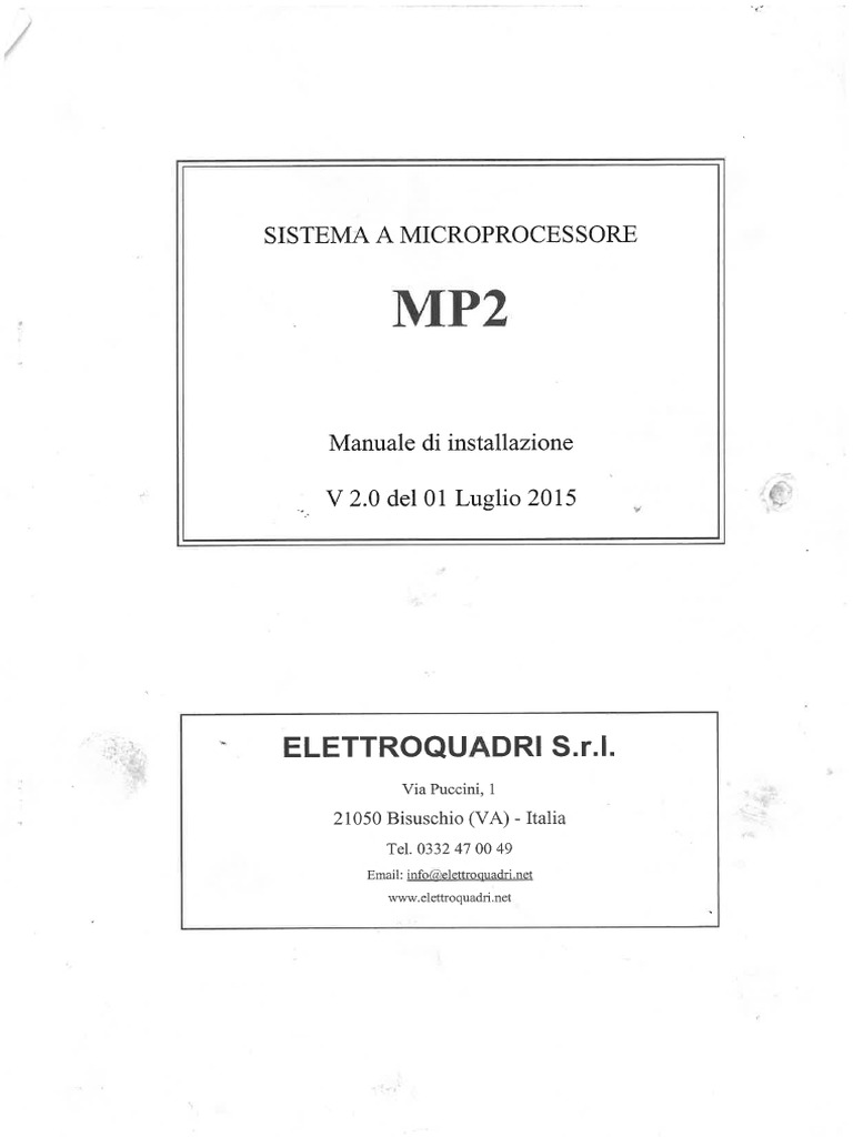 mp2 Elettroquadri | PDF