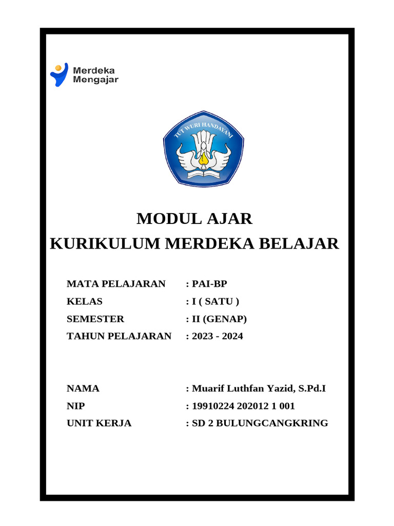 Cover Modul Ajar | PDF