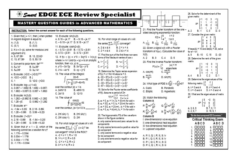 Advanced Math Guides | PDF