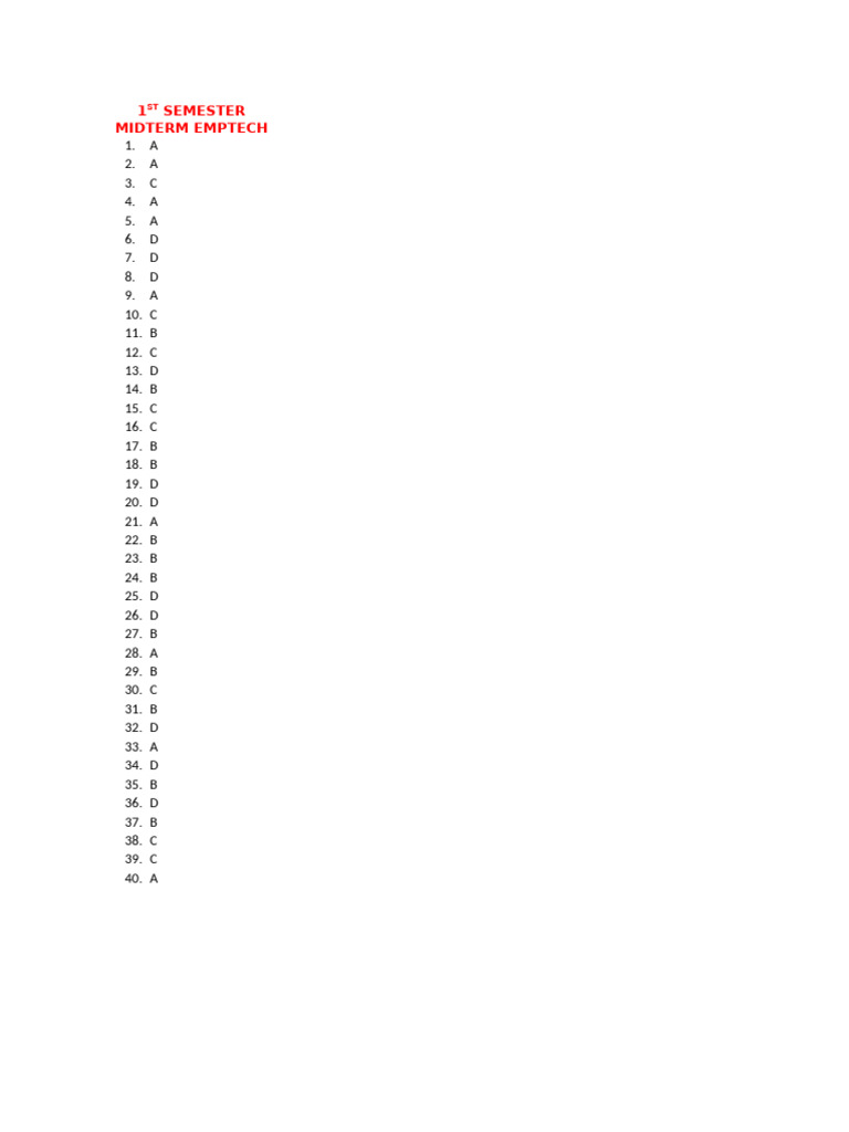 Answer Keys Emptech | PDF