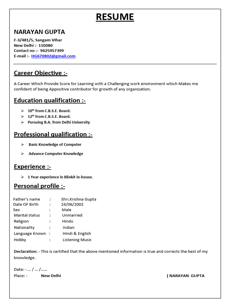 Harshu Resume | PDF