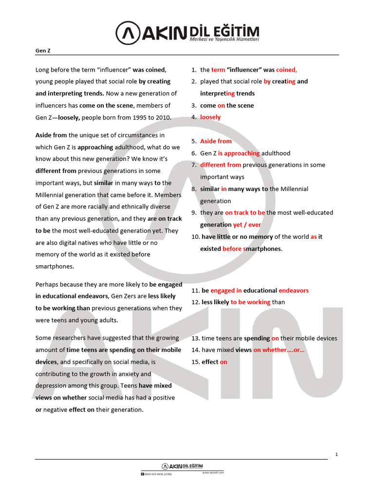 Yds Oncesi Okuma 01 Akin Dil | PDF | Economics | Behavior