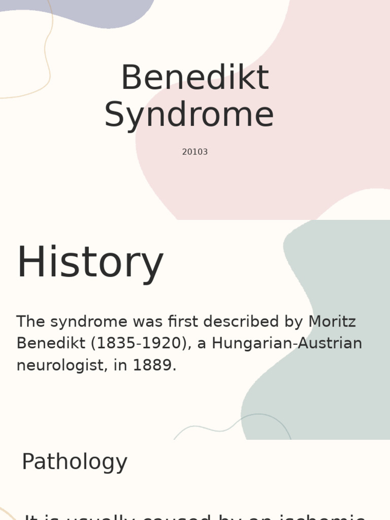 Understanding Benedikt Syndrome | PDF | Nervous System | Neurology