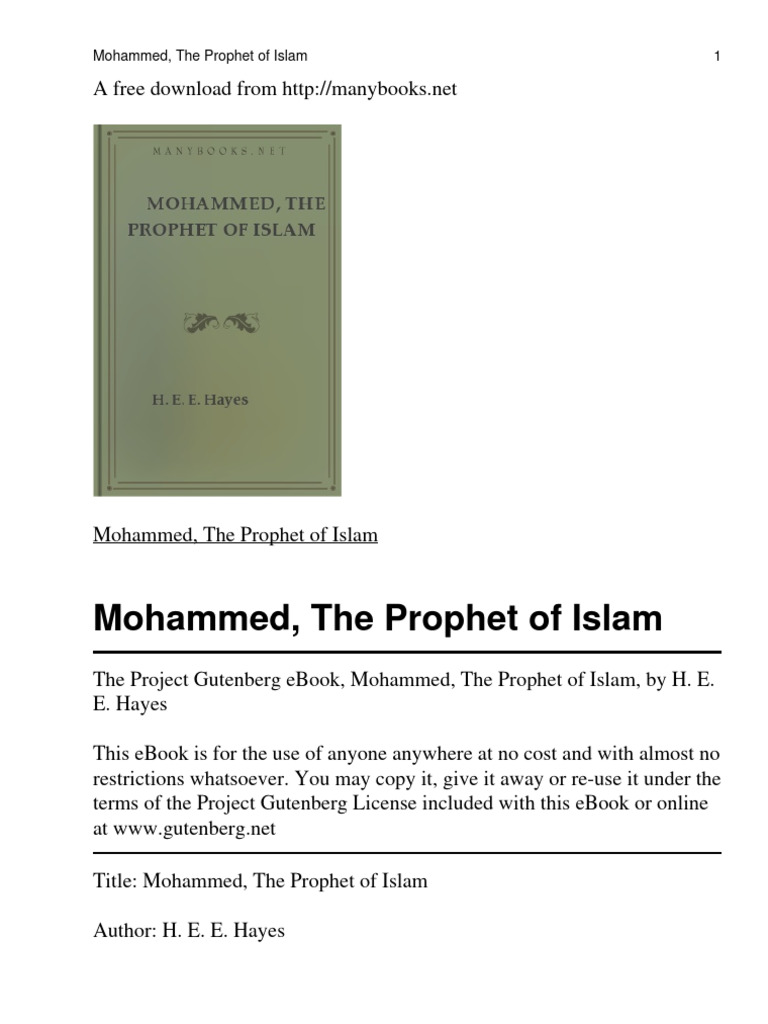Muhammed (SAW) The Prophet of Islam | PDF