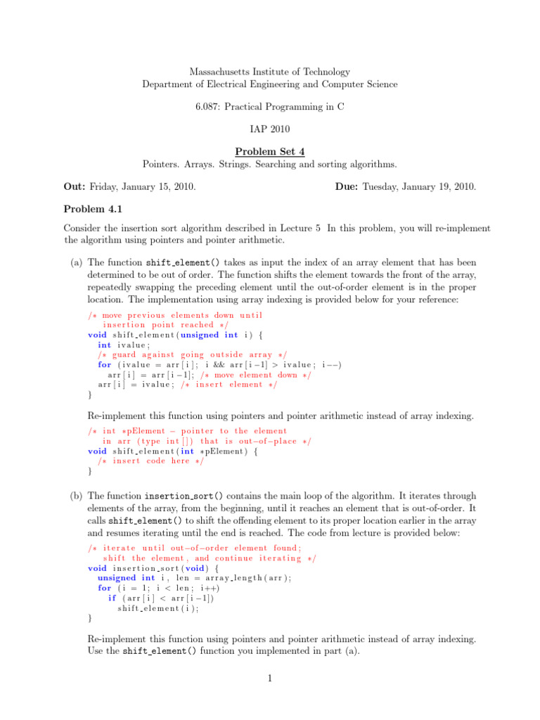 MIT6 087IAP10 Assn04 | PDF