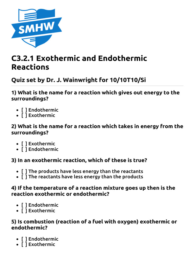 c3.2.1_exothermic_and_endothermic_reactions_student_copy | PDF