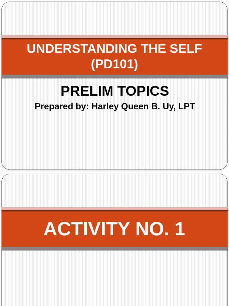 Pd101 Understanding The Self PPT 2 | PDF | Idea | Philosophy Of Self