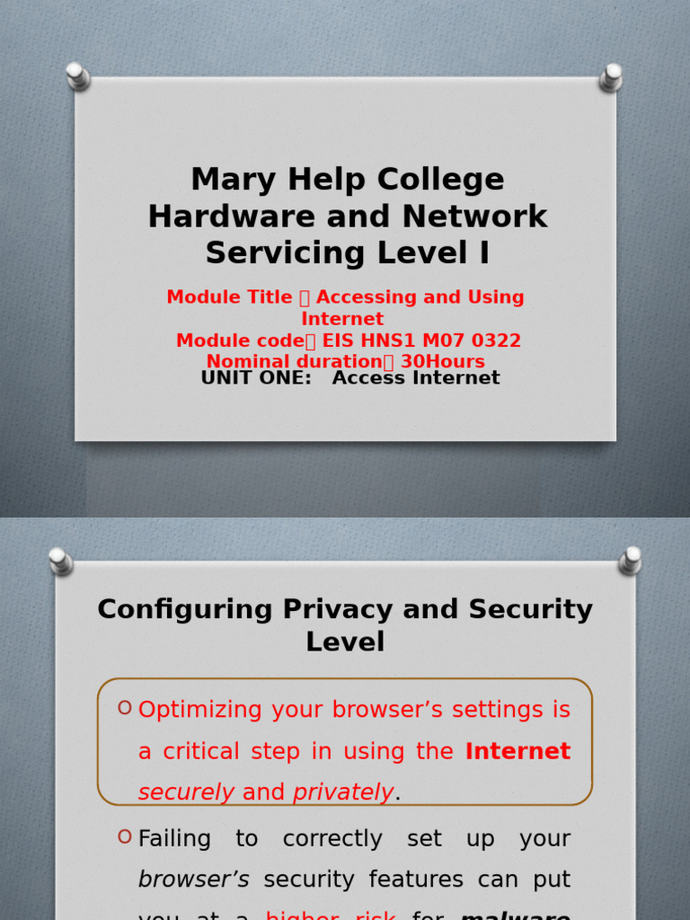 Unit 1 - Access Internet - Part II | PDF | Http Cookie | World Wide Web