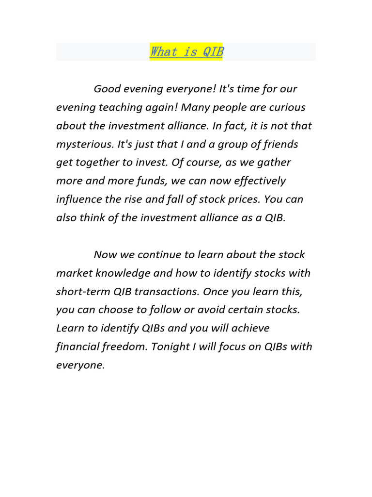 Hari Singh-What Is QIB | PDF