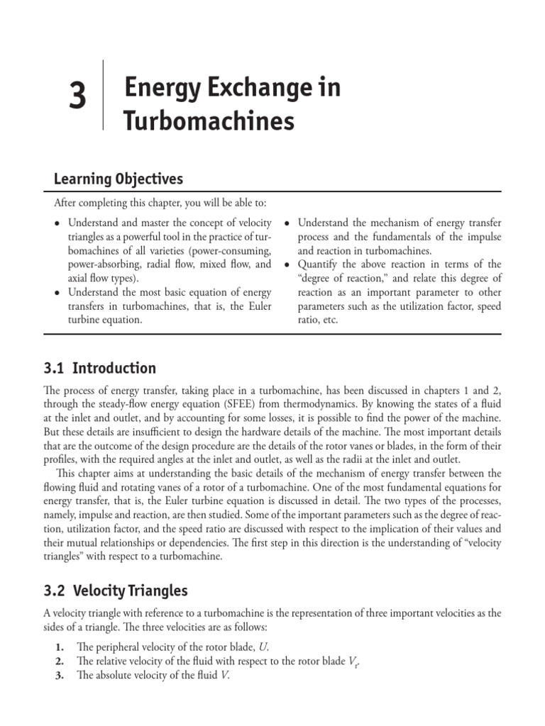 3a (3. Energy Exchange in Turbomachines (21) ) 15vd | PDF ...