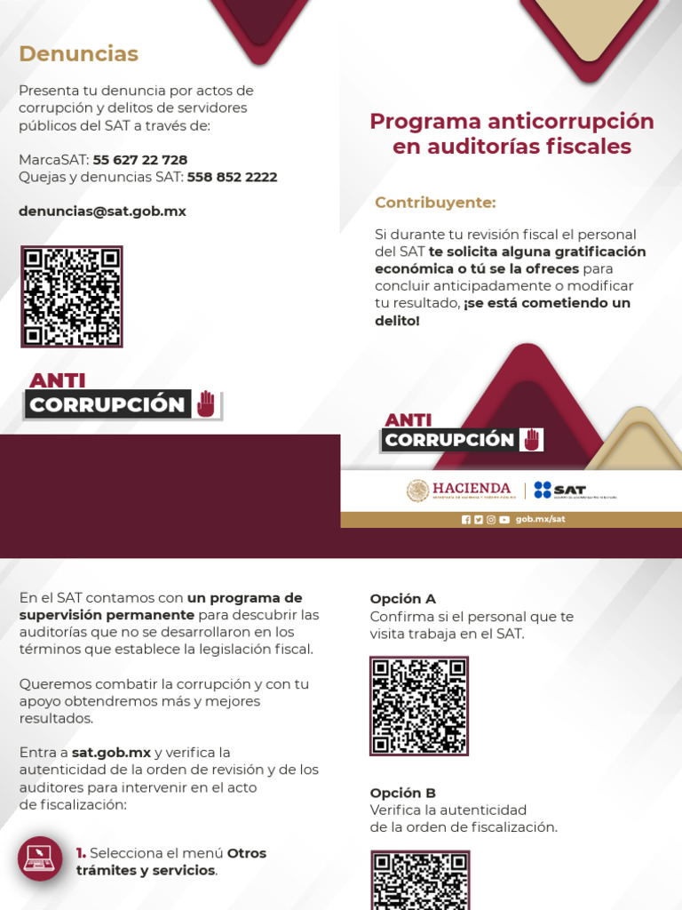 Denuncia Corrupción SAT: Cómo Actuar | PDF