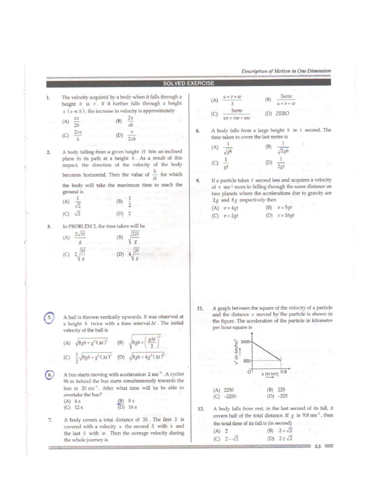 1. CA Asgn-2 (1D Motion) _ Ashwin Sir | PDF