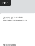 Cambridge IGCSE 0478 Computer Science Syllabus For Examination in 2026 ...