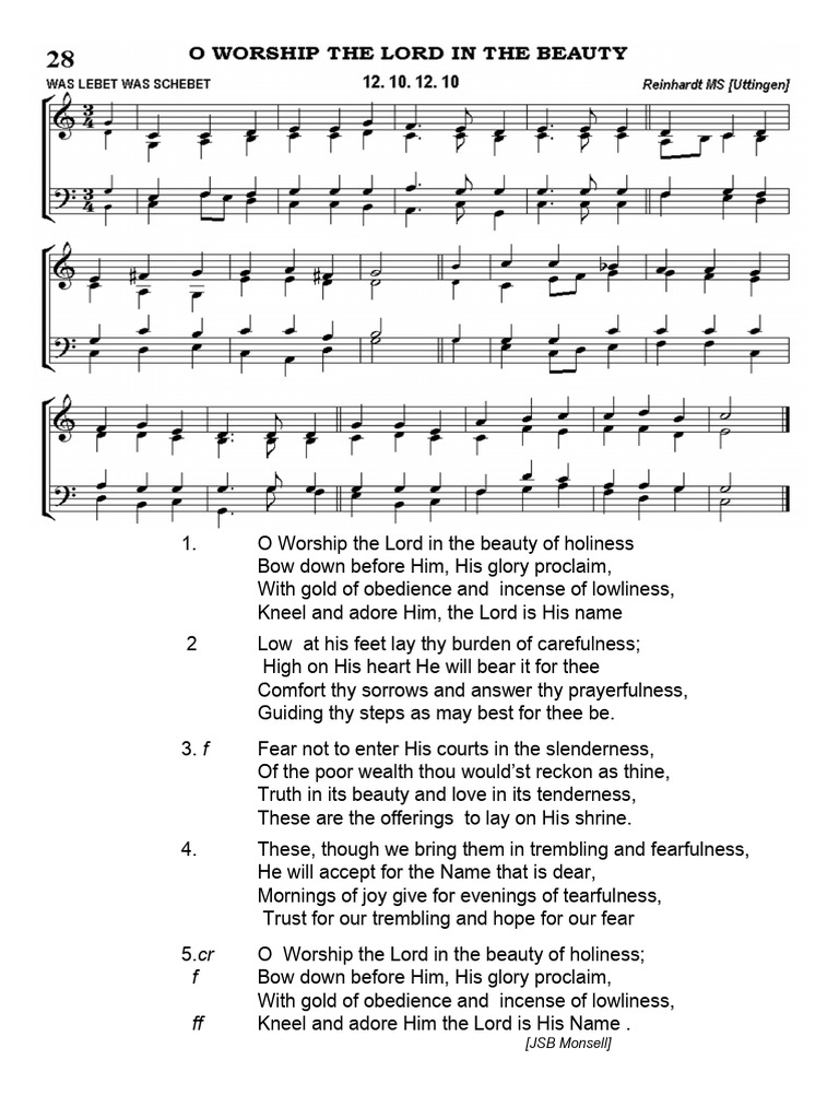 Worship the Lord in Holiness | PDF
