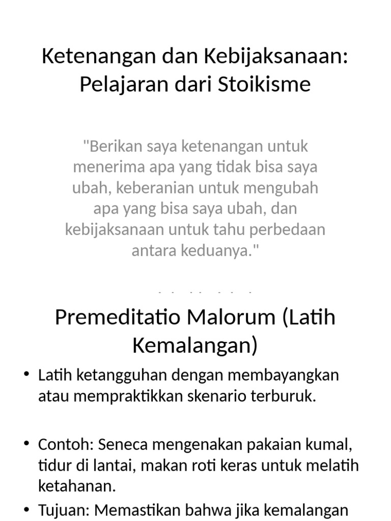 Stoikisme Presentation Updated | PDF
