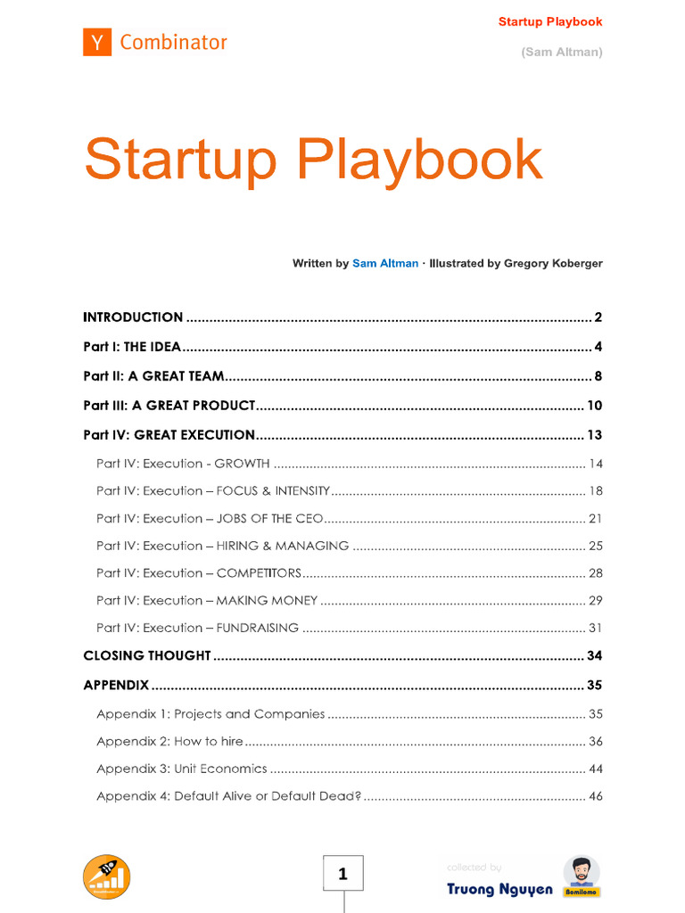 The Startup Playbook | PDF