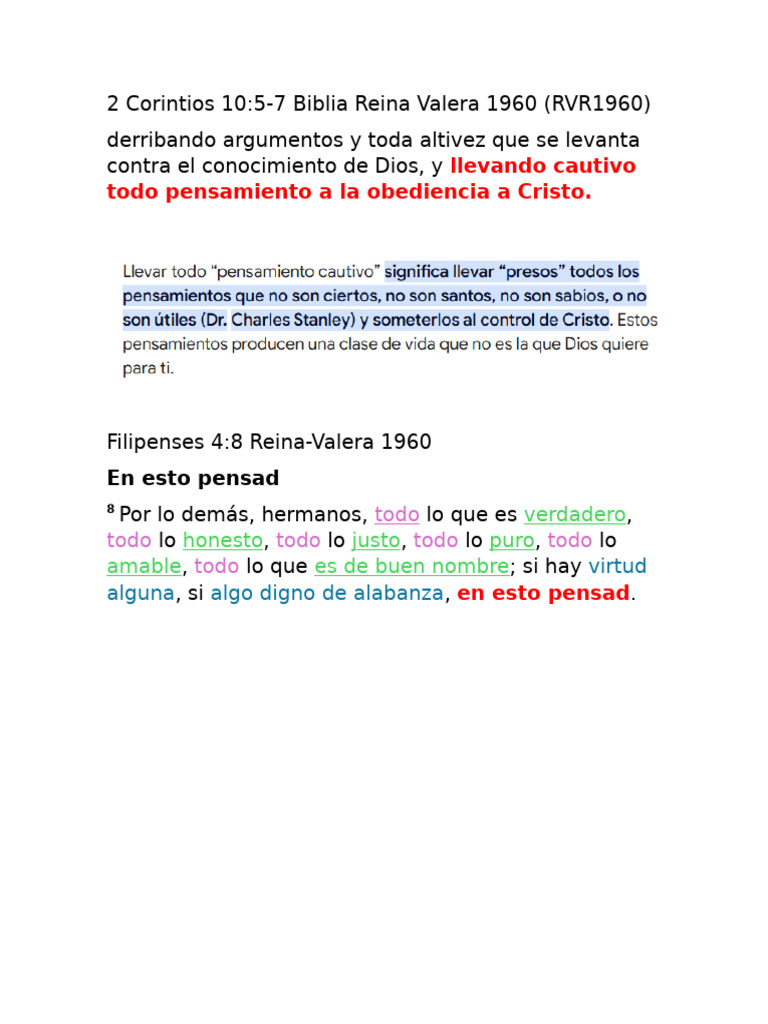 Derribando argumentos en Cristo | PDF
