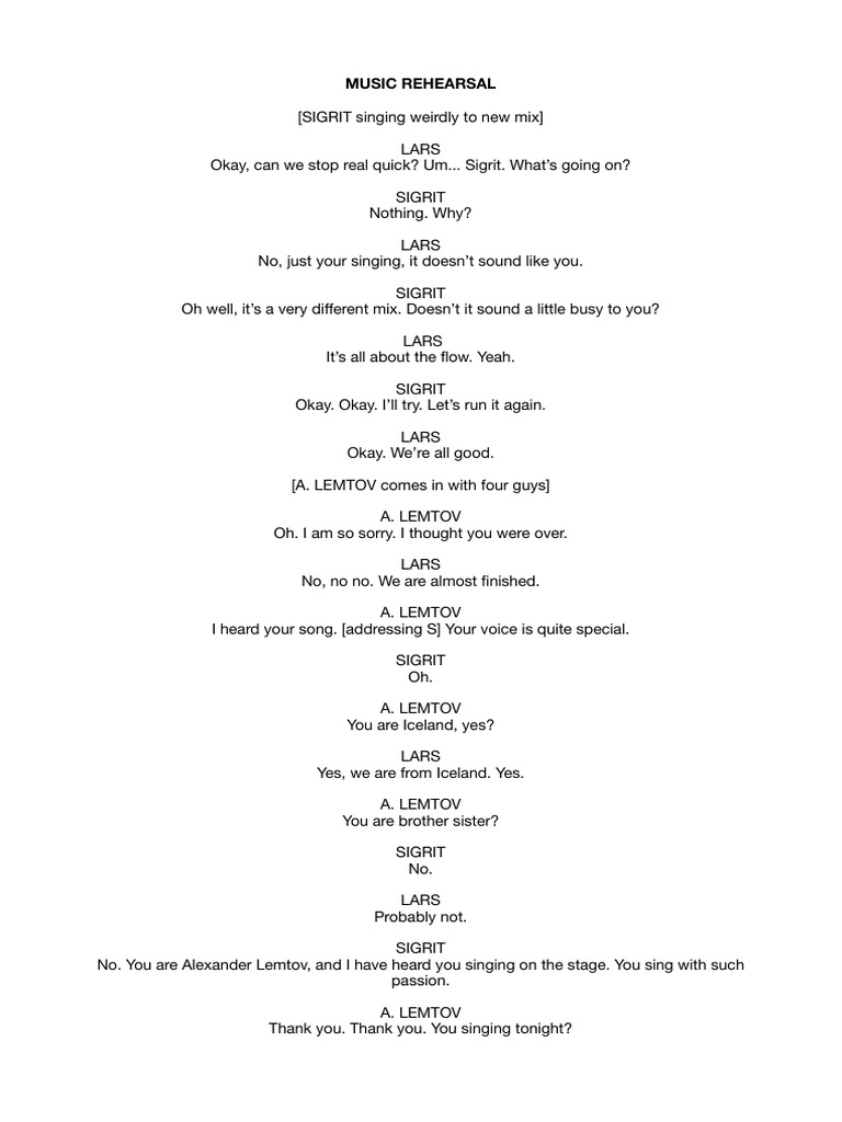 Lars and Sigrit Added Scenes | PDF