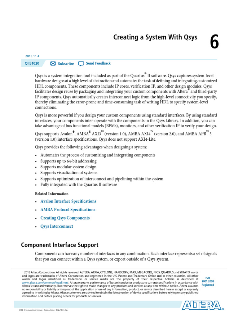 Qsys System Integration Guide | PDF | Parameter (Computer Programming ...