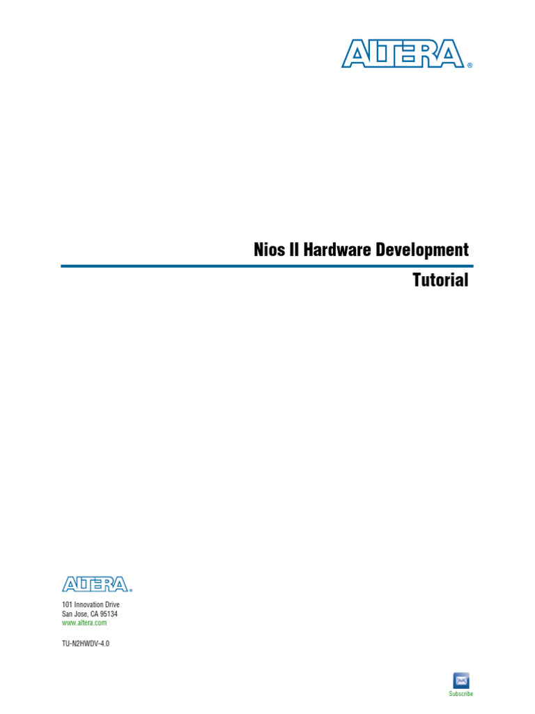 tt_nios2_hardware_tutorial | PDF | Field Programmable Gate Array | Central Processing Unit