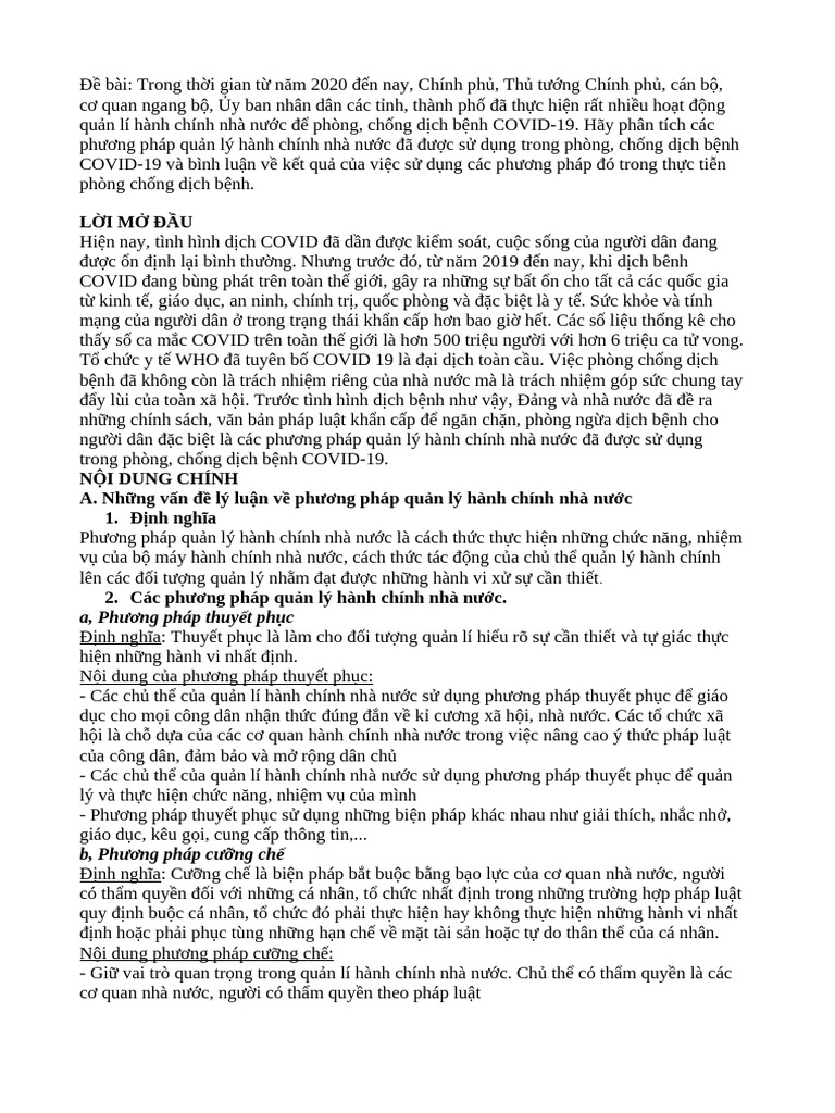 BTCN Hành Chính | PDF