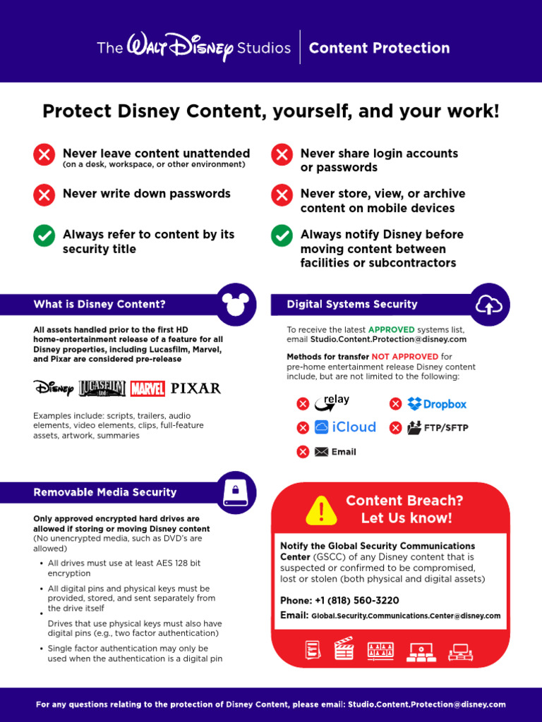Disney Content Protection Guidelines | PDF | Encryption | Password