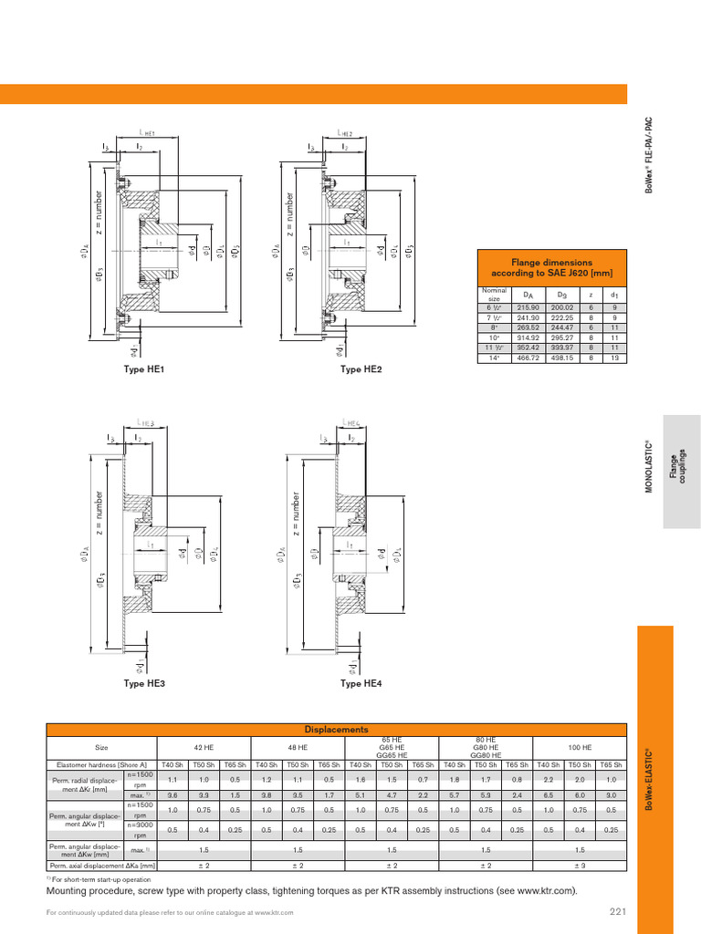 KTR BoWec-Elastic HE1-HE4 (1) | PDF | Classical Mechanics | Mechanical ...