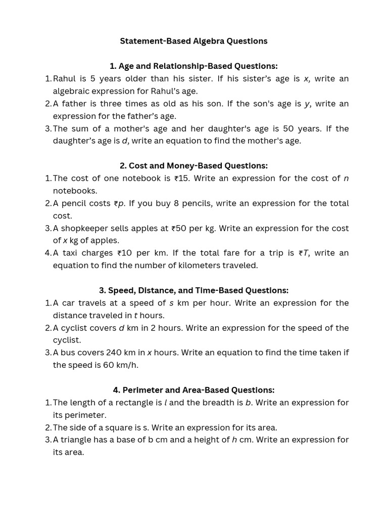 Black and White Minimalist Math Formula Blank Paper A4 Document | PDF ...