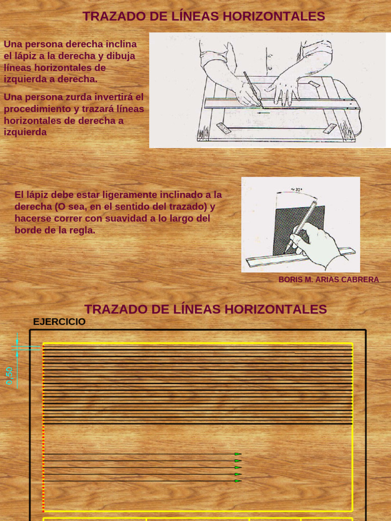 Trazado de Líneas Hori, Vert, e Inclinadas | PDF