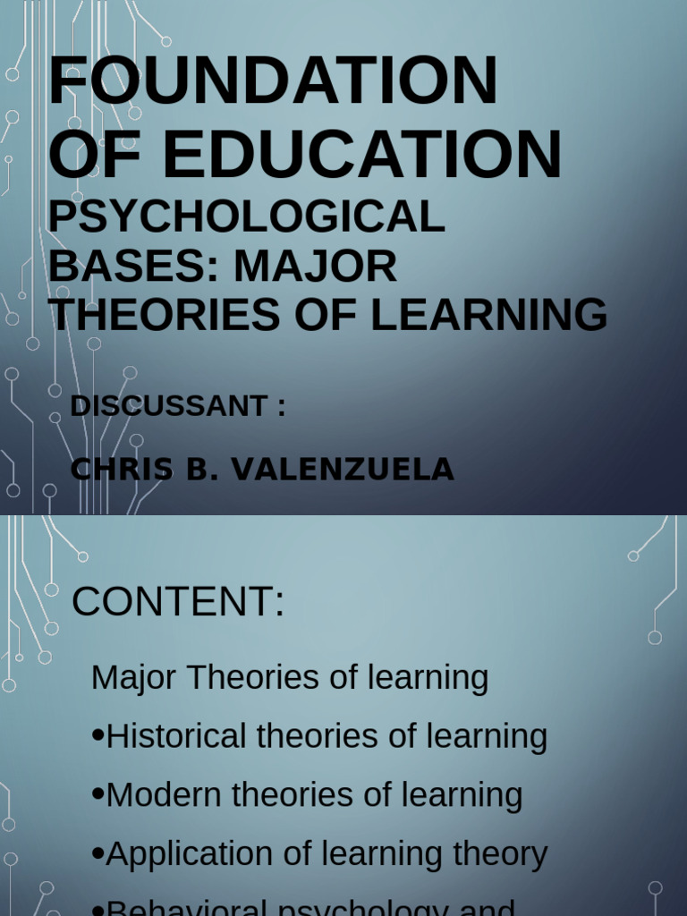 Final Theories of Learning | PDF | Learning | Learning Theory (Education)