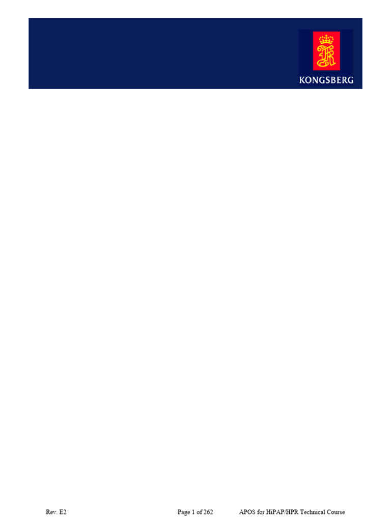 APOS for HiPAP-HPR Technical Course | PDF