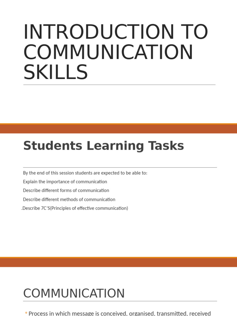 Session 1-Introduction To Communication Skills | PDF | Communication ...