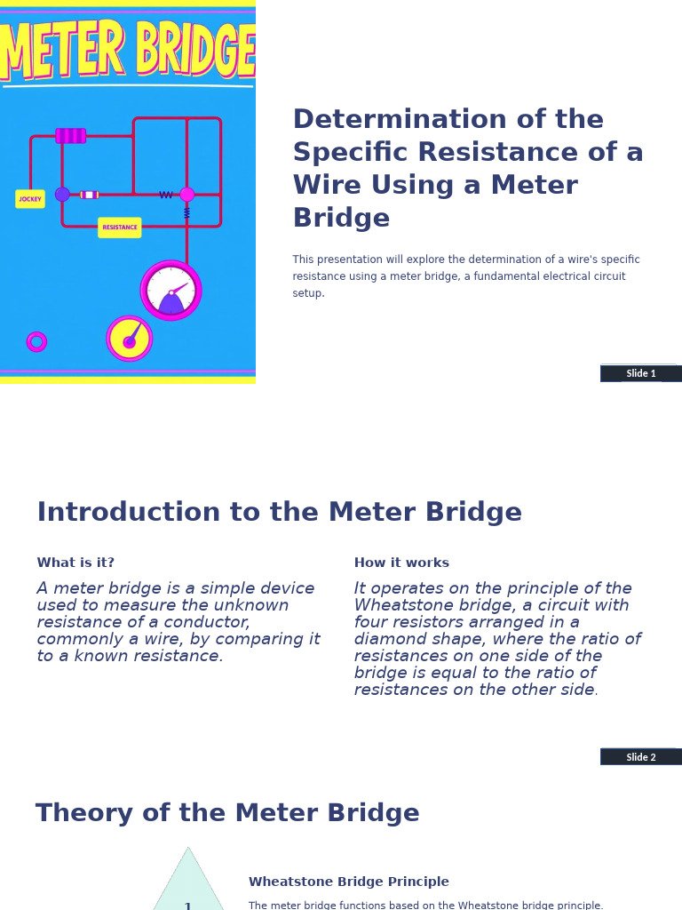 Determination of The Specific Resistance of A Wire Using A Meter Bridge ...