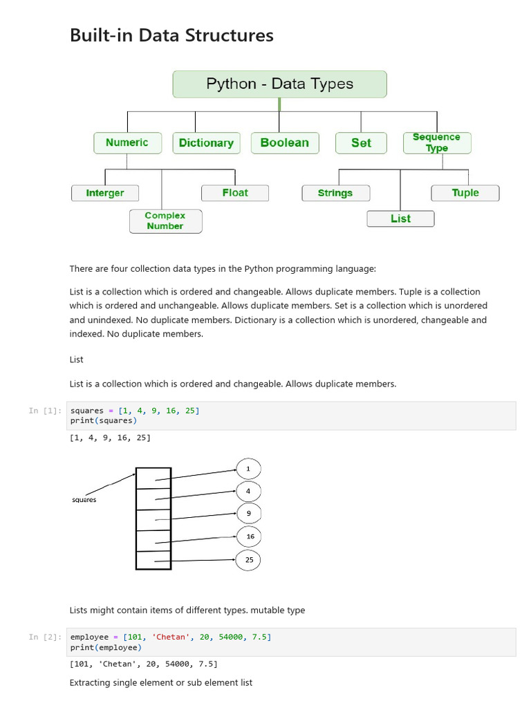 Lecture On List Tuple Set Dictionary Pdf Computer Programming Software Engineering