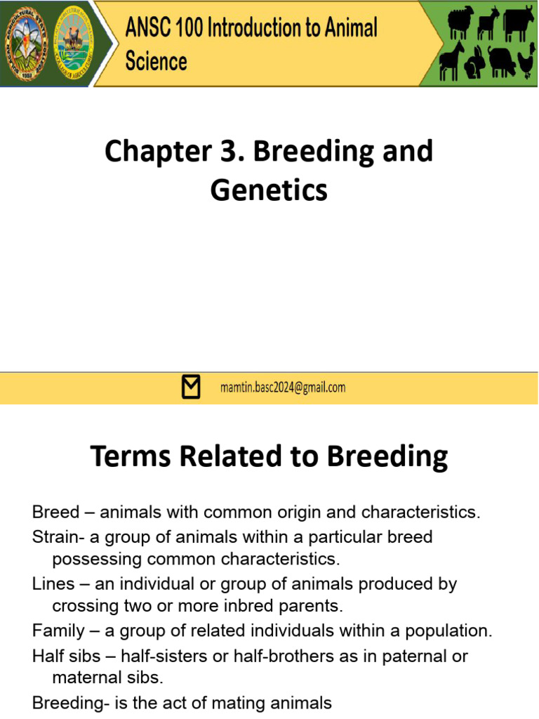Breeding and Genetics in Farm Animals | PDF | Dominance (Genetics ...