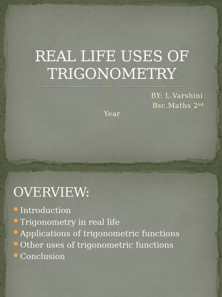 Real Life Uses of Trigonometry | PDF | Trigonometry | Robotics