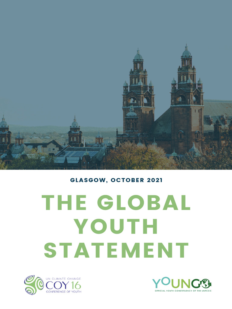 Global Youth Statement on Climate Action | PDF | Climate Change ...