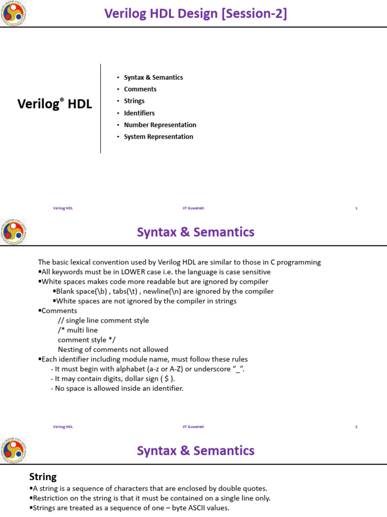 2043 1097 DOC Verilog Session 2 | PDF | String (Computer Science) | Hardware Description Language