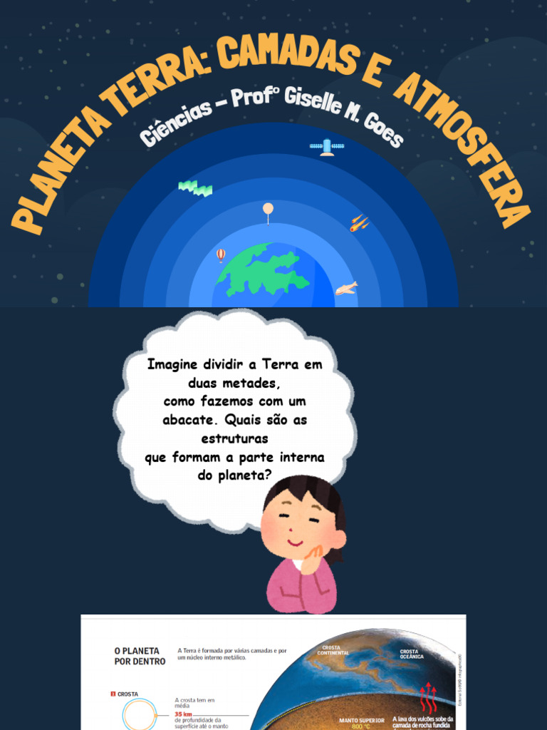 Planeta Terra Camadas e Atmosfera | PDF | Atmosfera da Terra | Terra